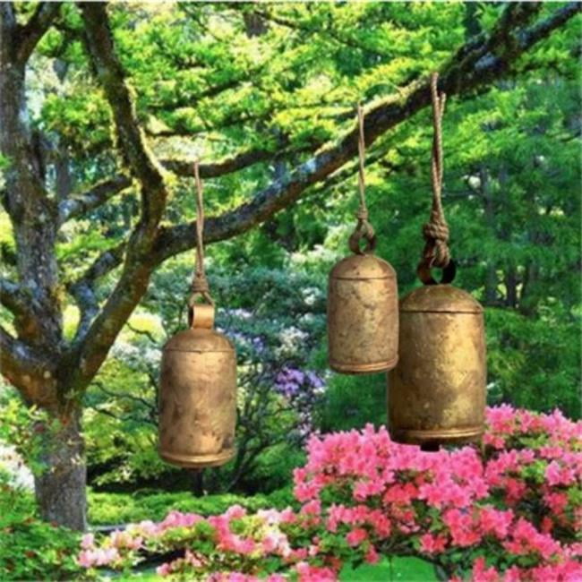 Metrotex Designs 62140 Meditation Bells, Burnt Gold - Set of 3 ...