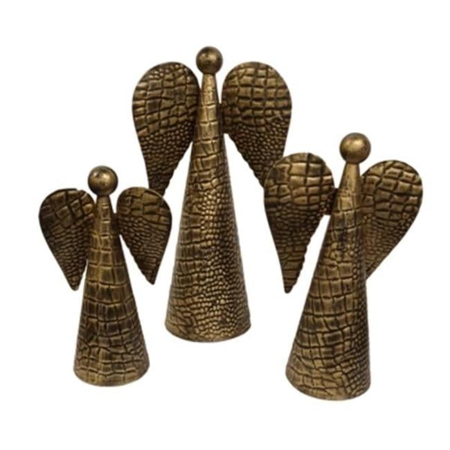 Metrotex Designs 62232 Angels Figurine Set, Gold Patina - Set of 3 ...
