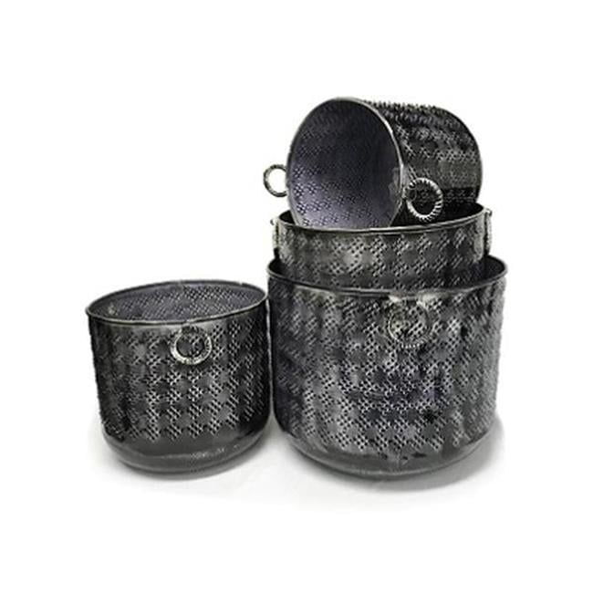 Metrotex Designs 69029 16 x 14 in. Embossed Matrix Planters - Set of 4 ...