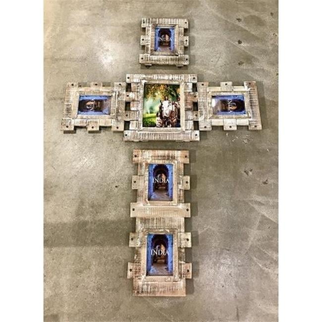 Metrotex Designs 74035 34 x 1 x 47 in. 3-Component Wall Frame Cross ...