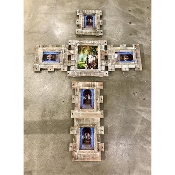 Metrotex Designs 74035 34 x 1 x 47 in. 3-Component Wall Frame Cross ...
