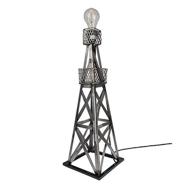 Metrotex Designs 86568 8 x 8 x 24 in. Oil Derrick Table Lamp, Natural ...
