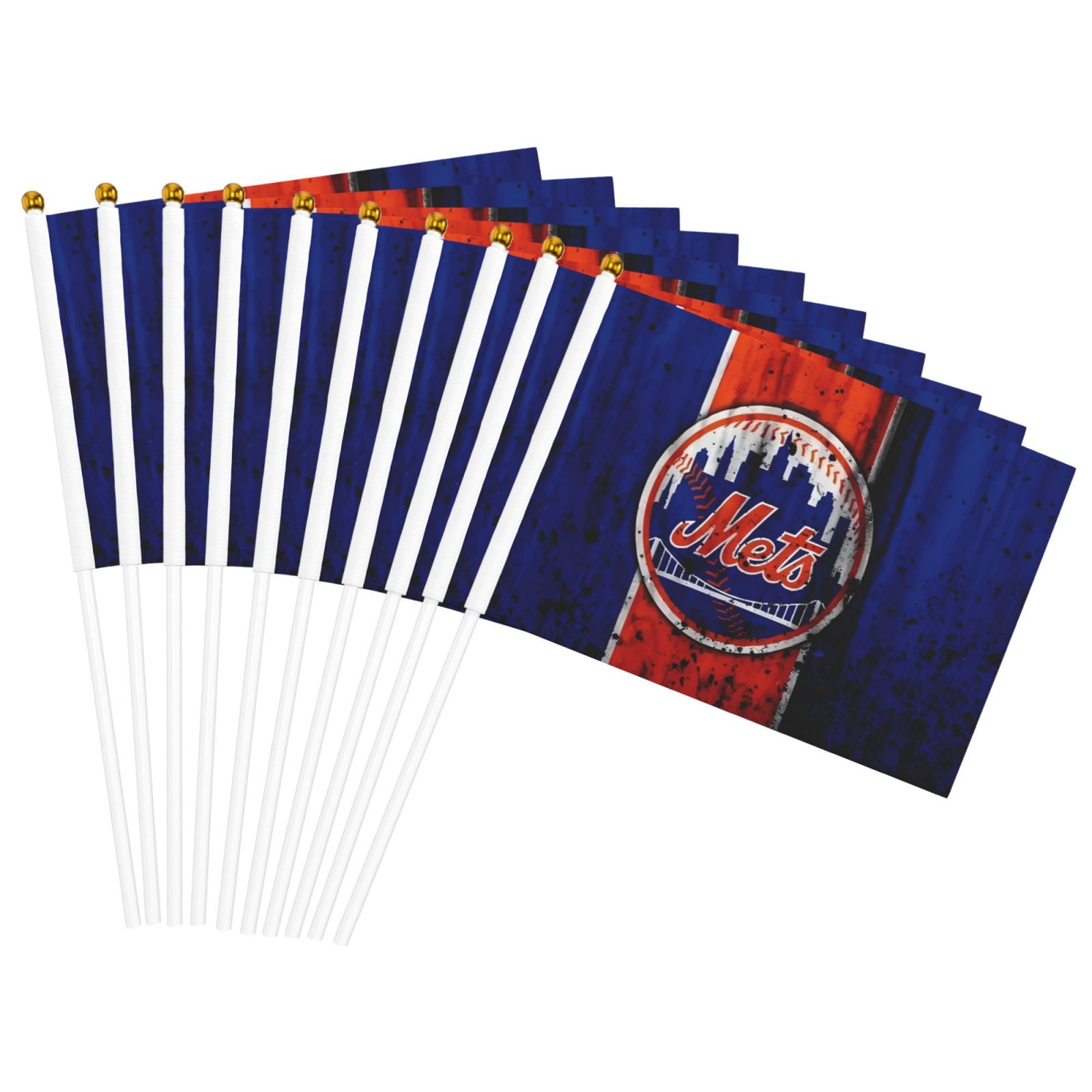 Mets Baseball Team Double Sided Hand Waving Flag(Pack of 6 or 10 ...