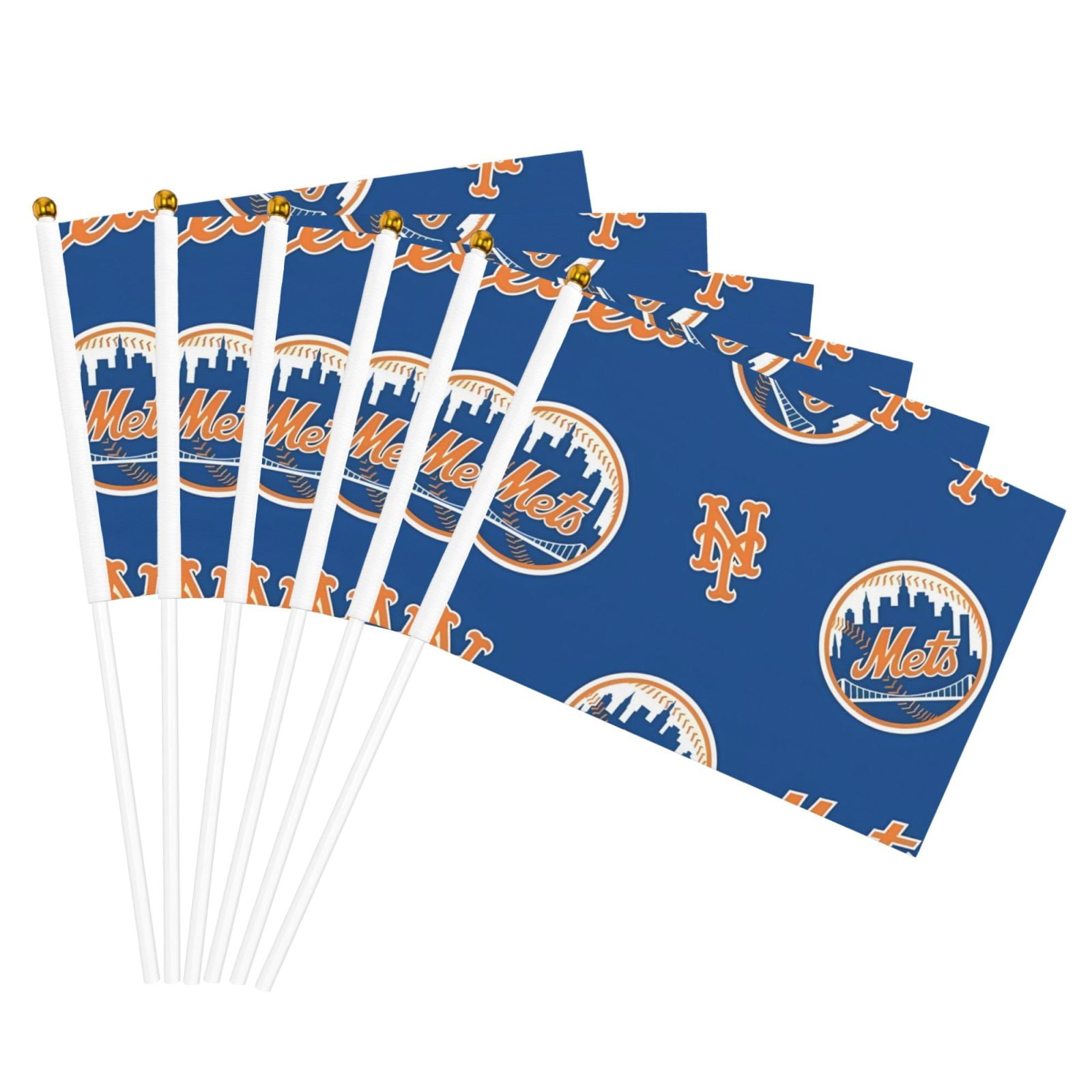 Mets Baseball Team Double Sided Hand Waving Flag(Pack of 6 or 10 ...