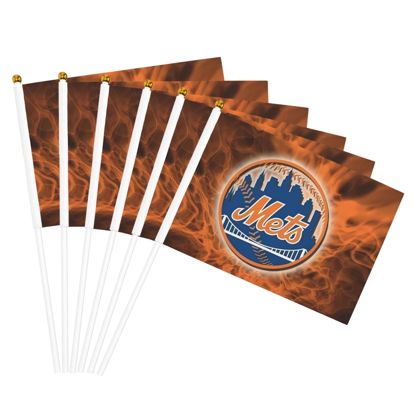 Mets Baseball Team Double Sided Hand Waving Flag(Pack of 6 or 10 ...