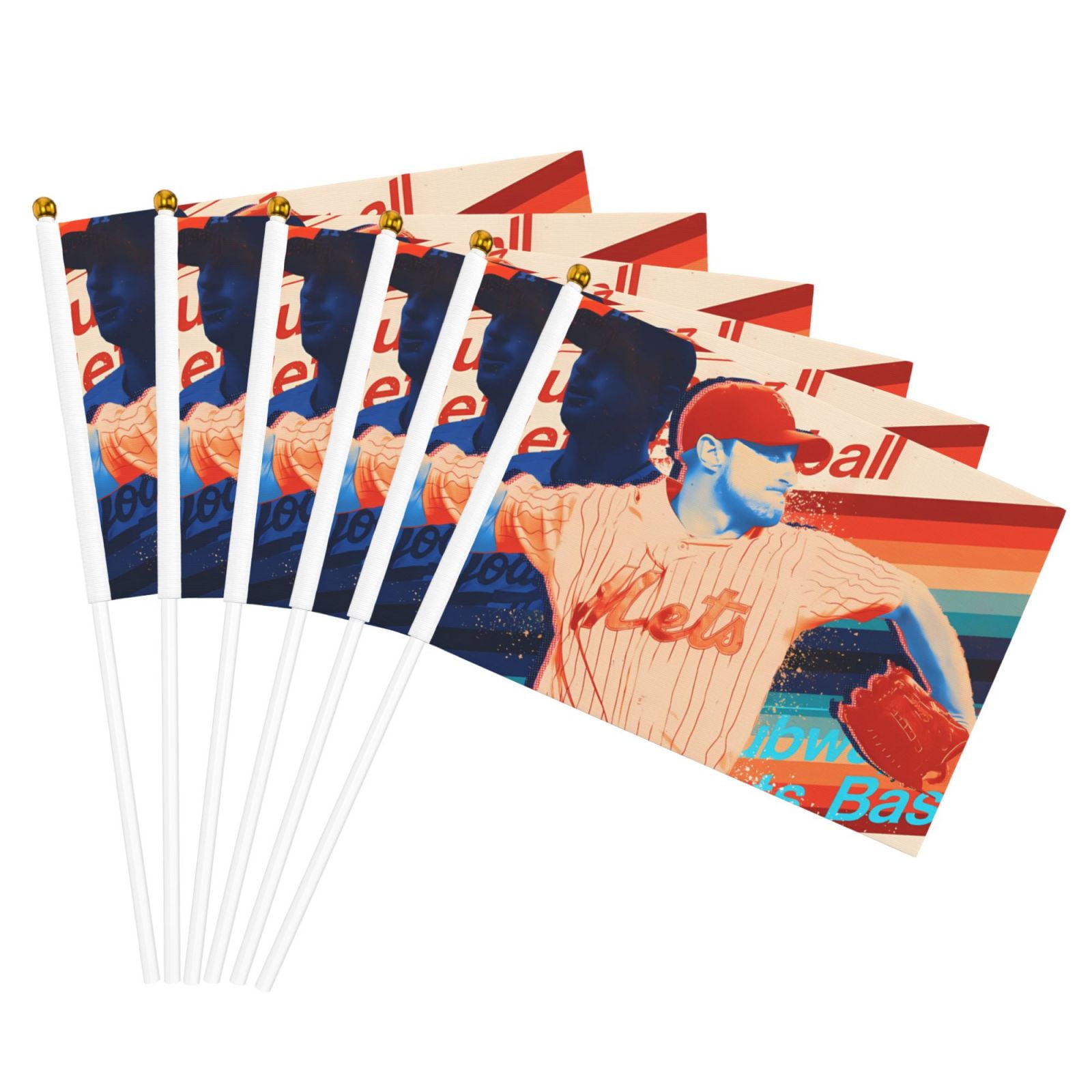 Mets Baseball Team Double Sided Hand Waving Flag, Spectator Hand Waving ...