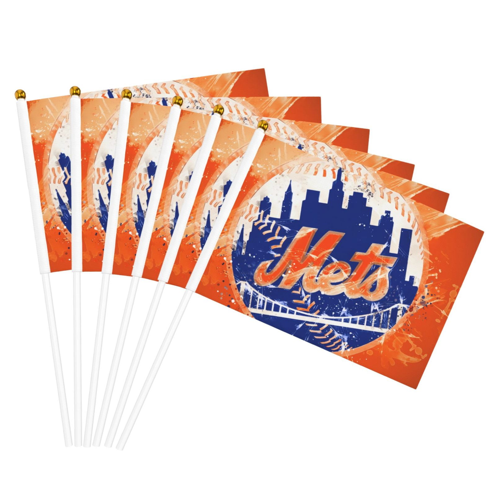 Mets Baseball Team Double Sided Hand Waving Flag, Spectator Hand Waving ...