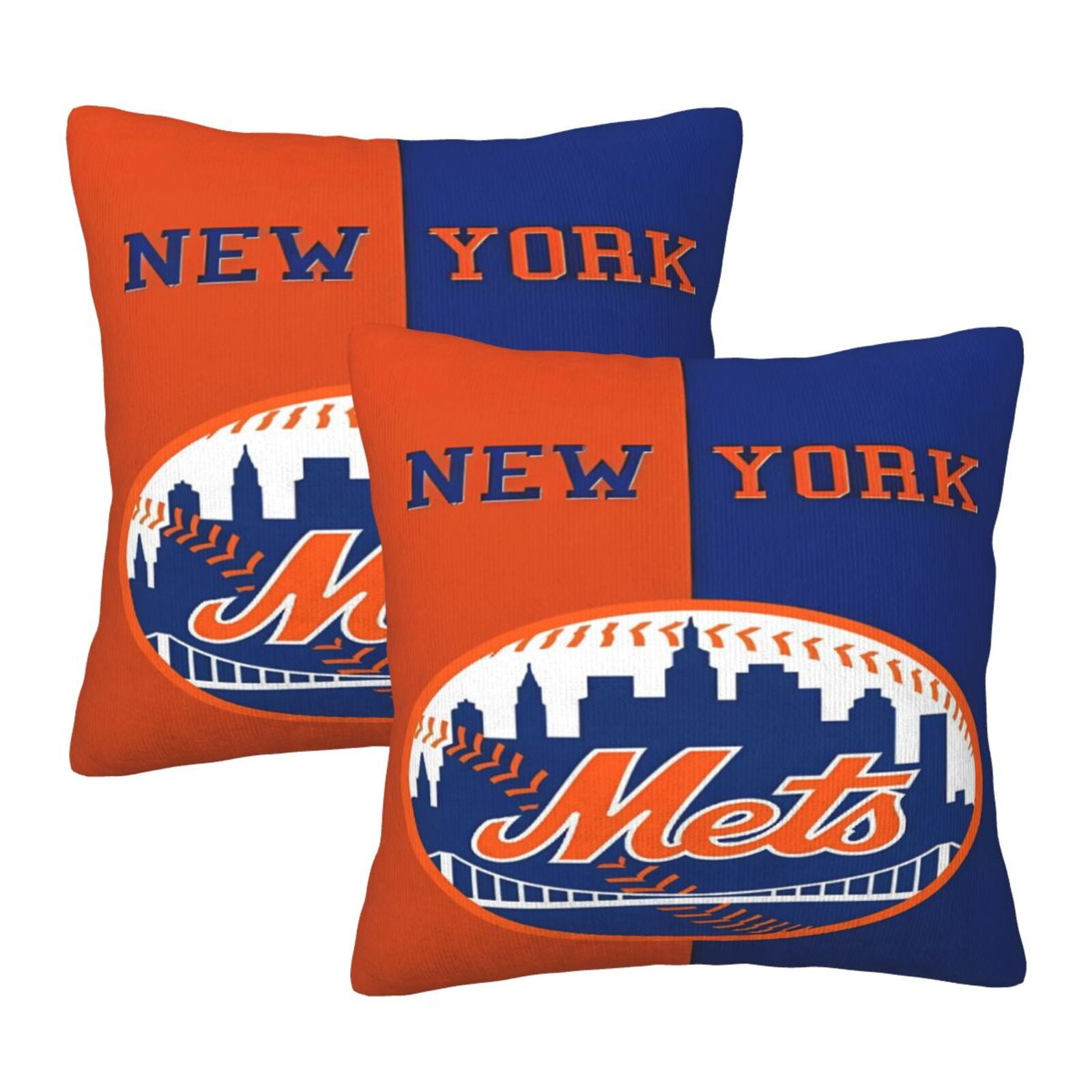 Mets Baseball Team Double Sided Plush Pillow Cover (2 Pack), Sofa ...