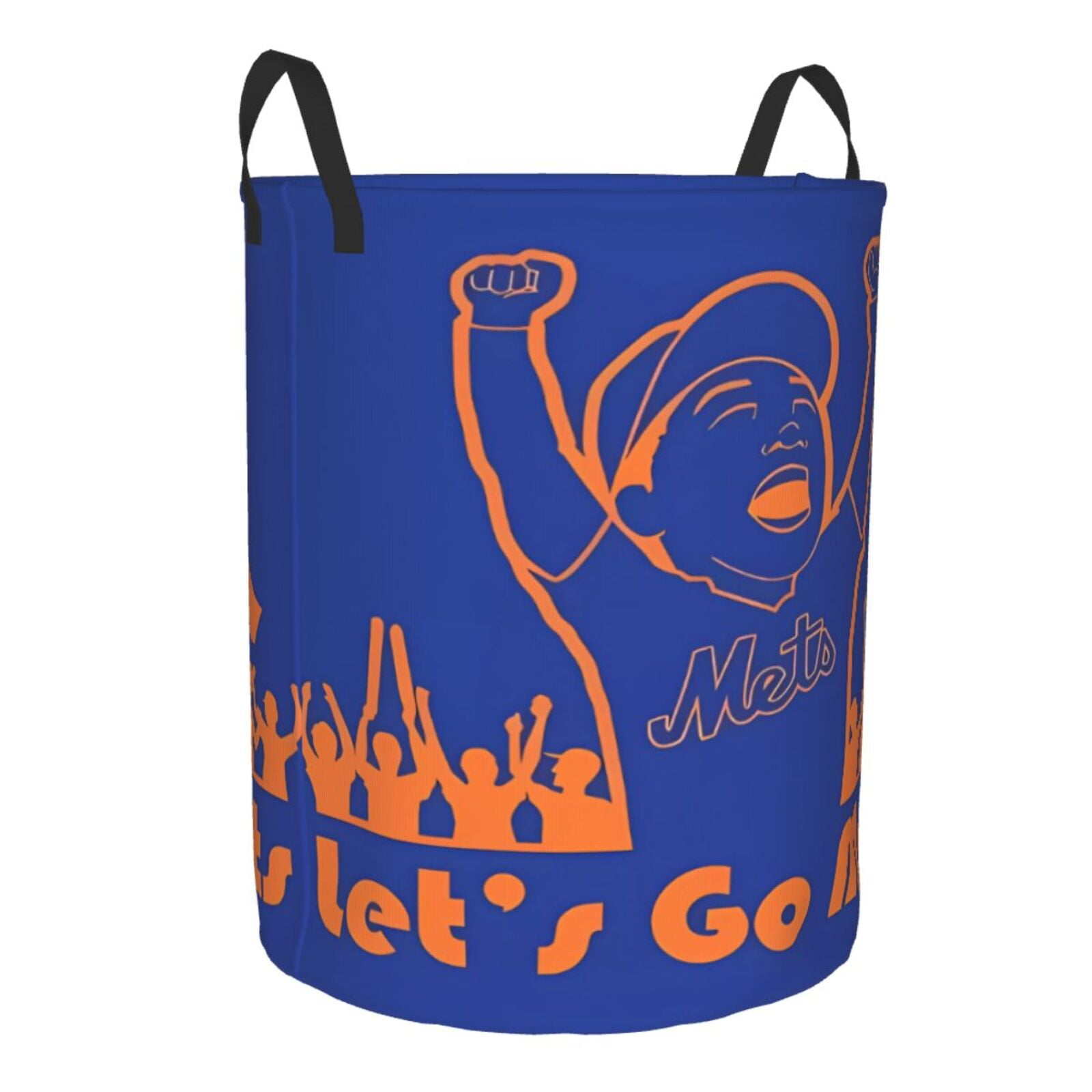 Mets Baseball Team Round Single Layer Laundry Basket, Cute Boys Girls ...
