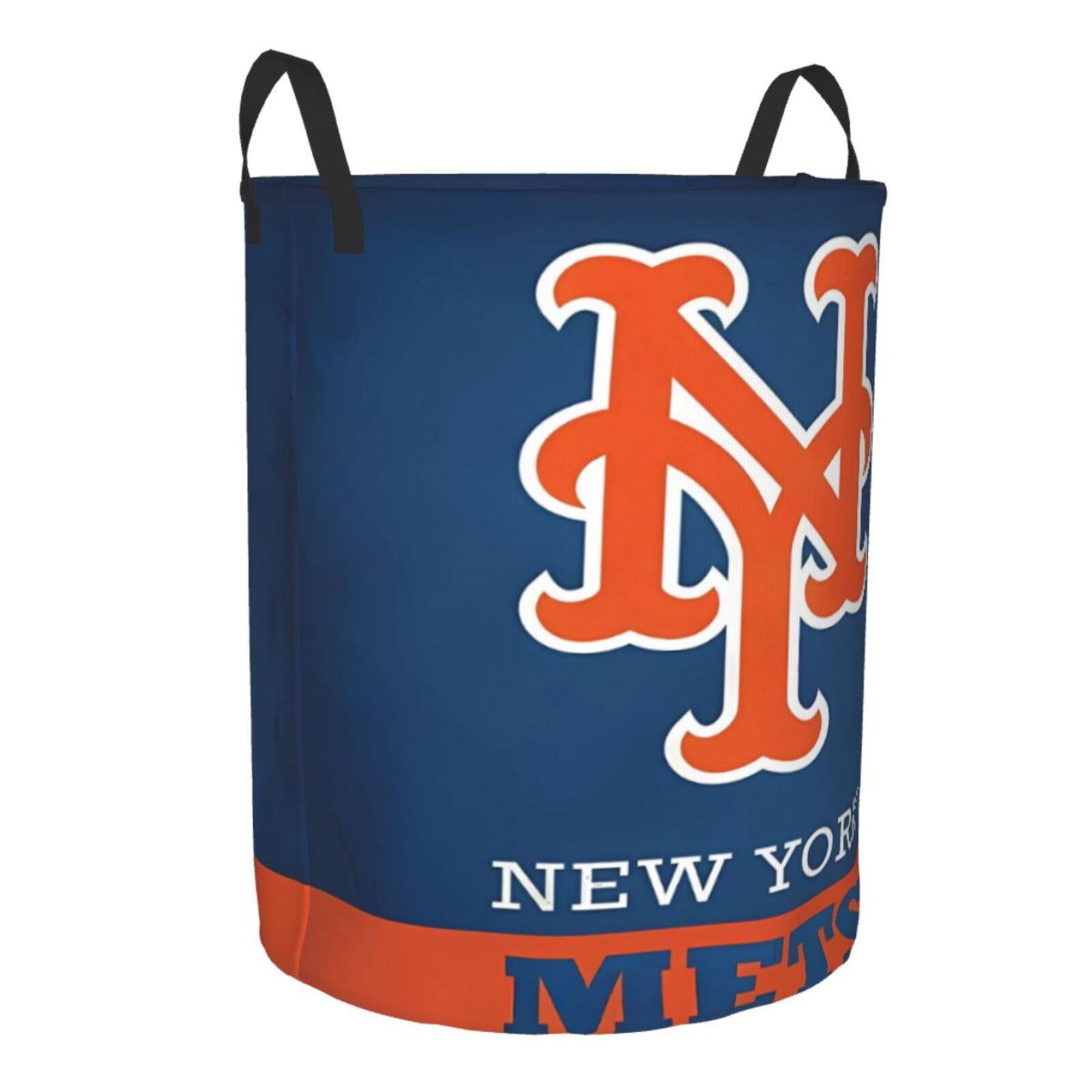 Mets Baseball Team Round Single Layer Laundry Basket, Cute Boys Girls ...