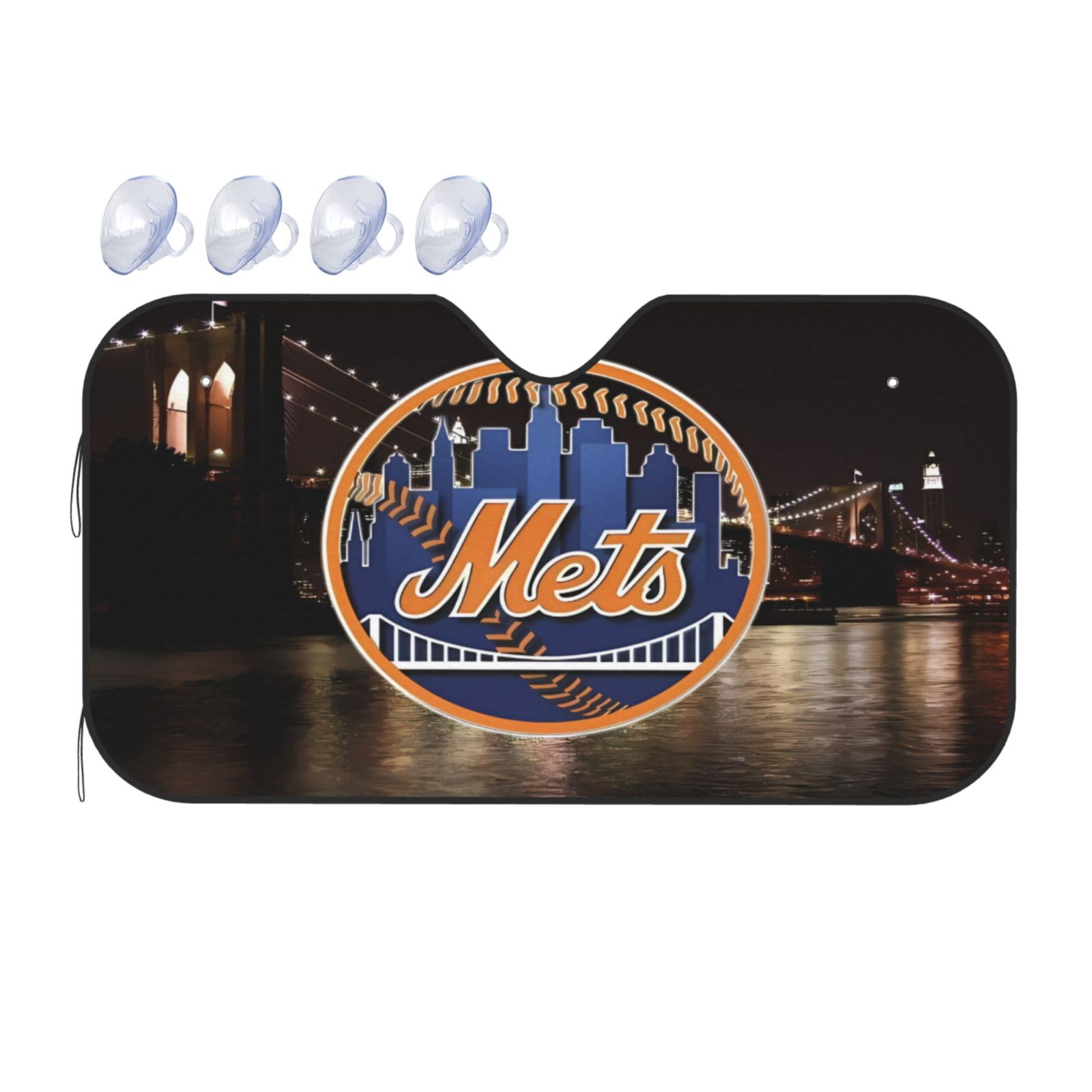 Mets Car Windshield Sun Shade Foldable Front Windshield Shade for Sun ...