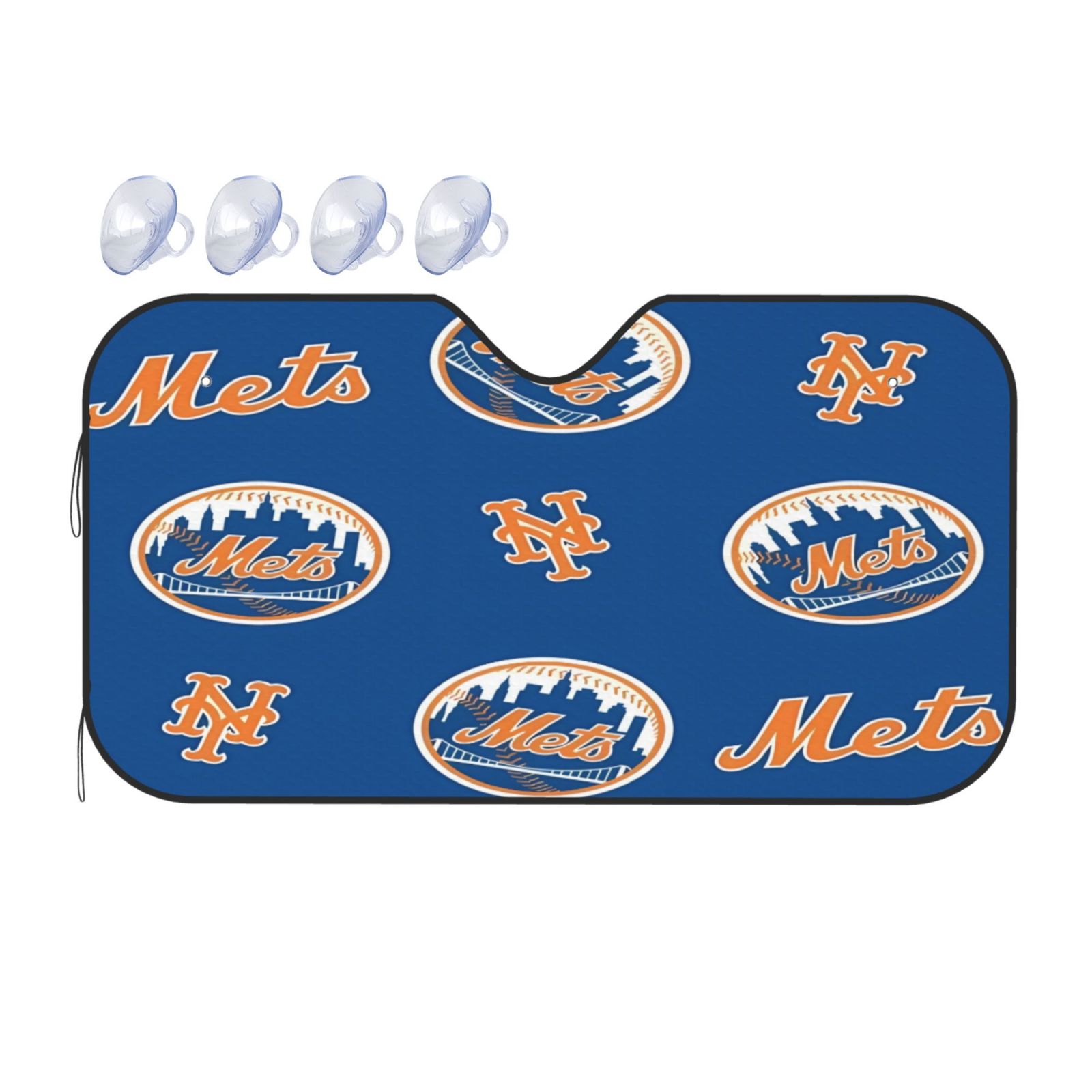 Mets Car Windshield Sun Shade Foldable Front Windshield Shade for Sun ...