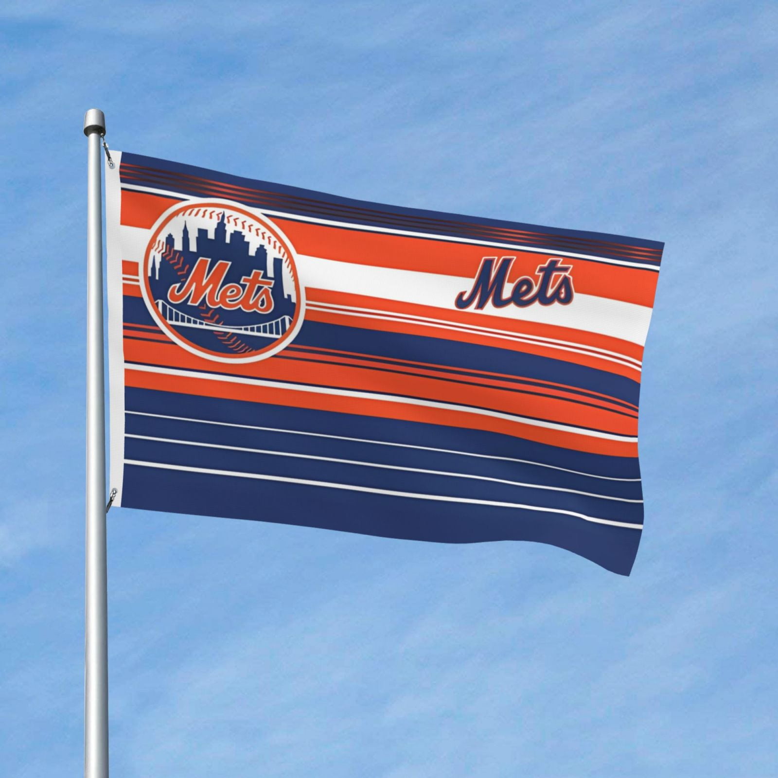 Mets Custom American Baseball Team Logo Double Sided Flag 3x5FT ...