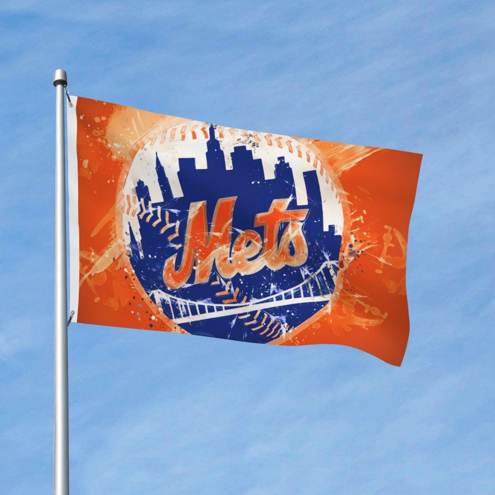 Mets Custom American Baseball Team Logo Double Sided Flag 3x5FT ...
