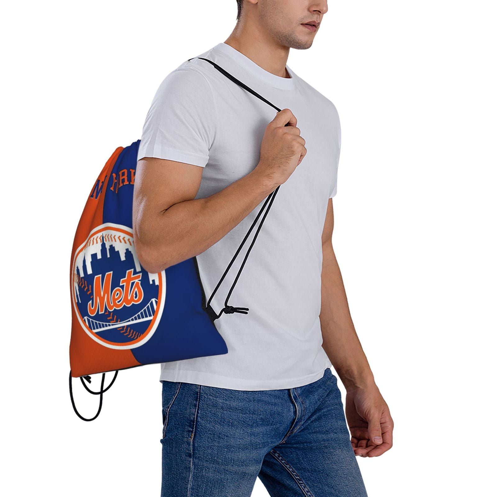 Mets Easy Casual Drawstring Bags Gym Bag backpack outdoor portable ...