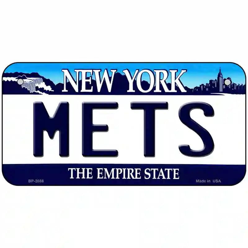 Mets New York State Metal Novelty License Plate 6" x 3" Bicycle (BP ...