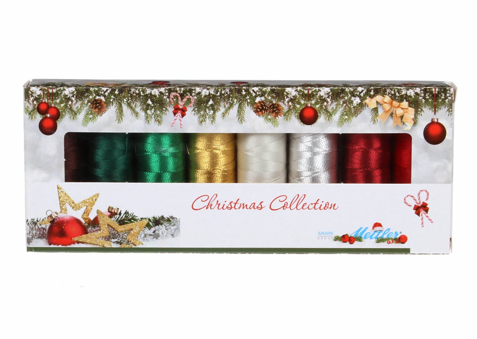 Mettler Poly Sheen and Metallic Christmas Embroidery Thread Set 8 ...