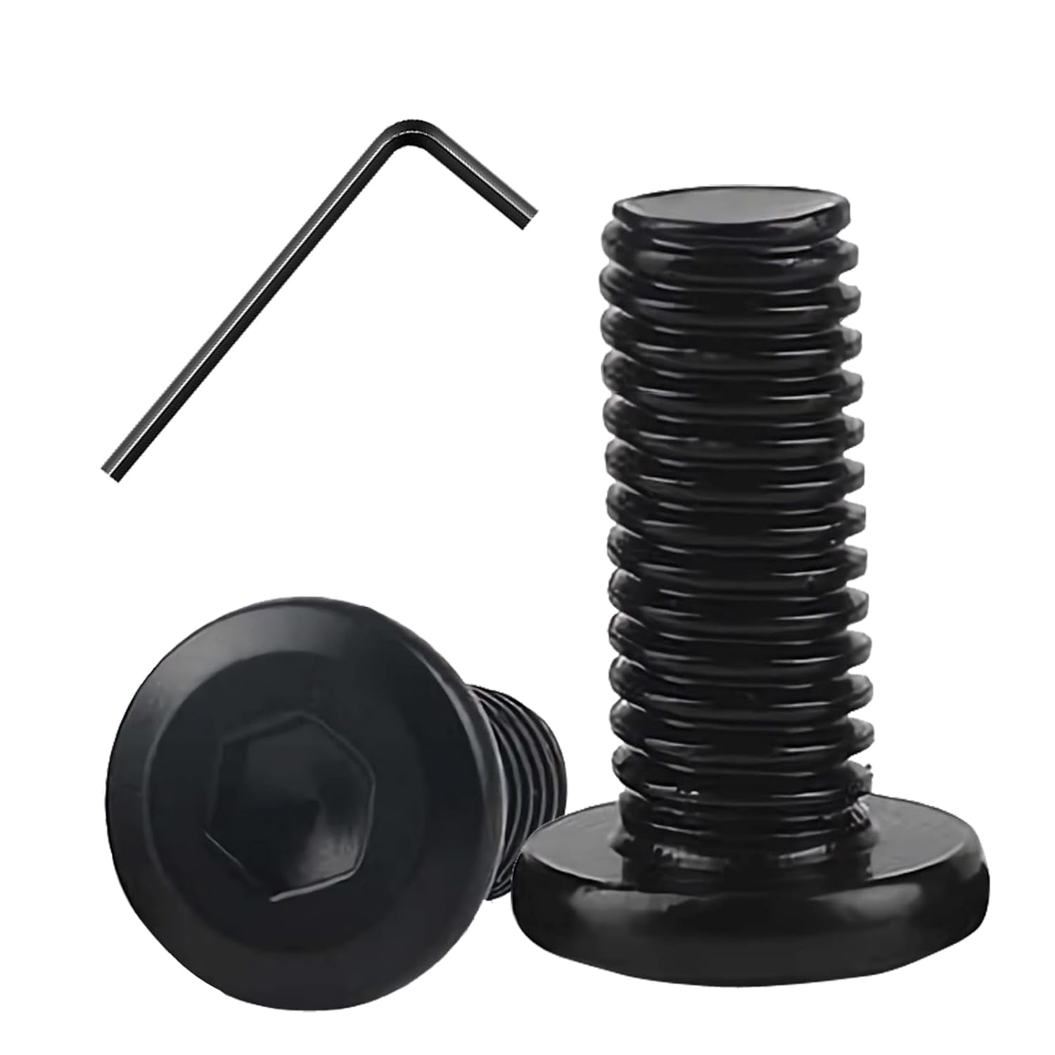 Metuja M8-1.25 x 30mm,50-Pack Black Flat Head Hex Socket Cap Screw ...