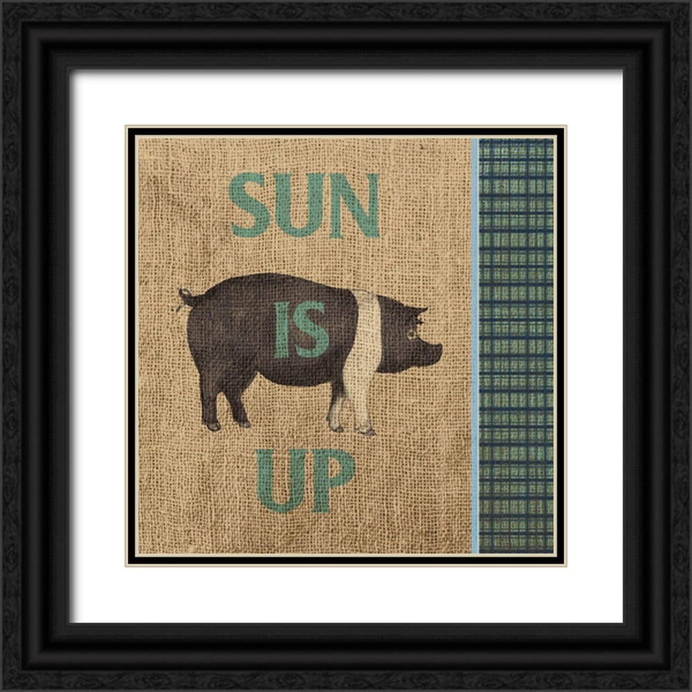 Metz, Andi 15x15 Black Ornate Wood Framed with Double Matting Museum ...