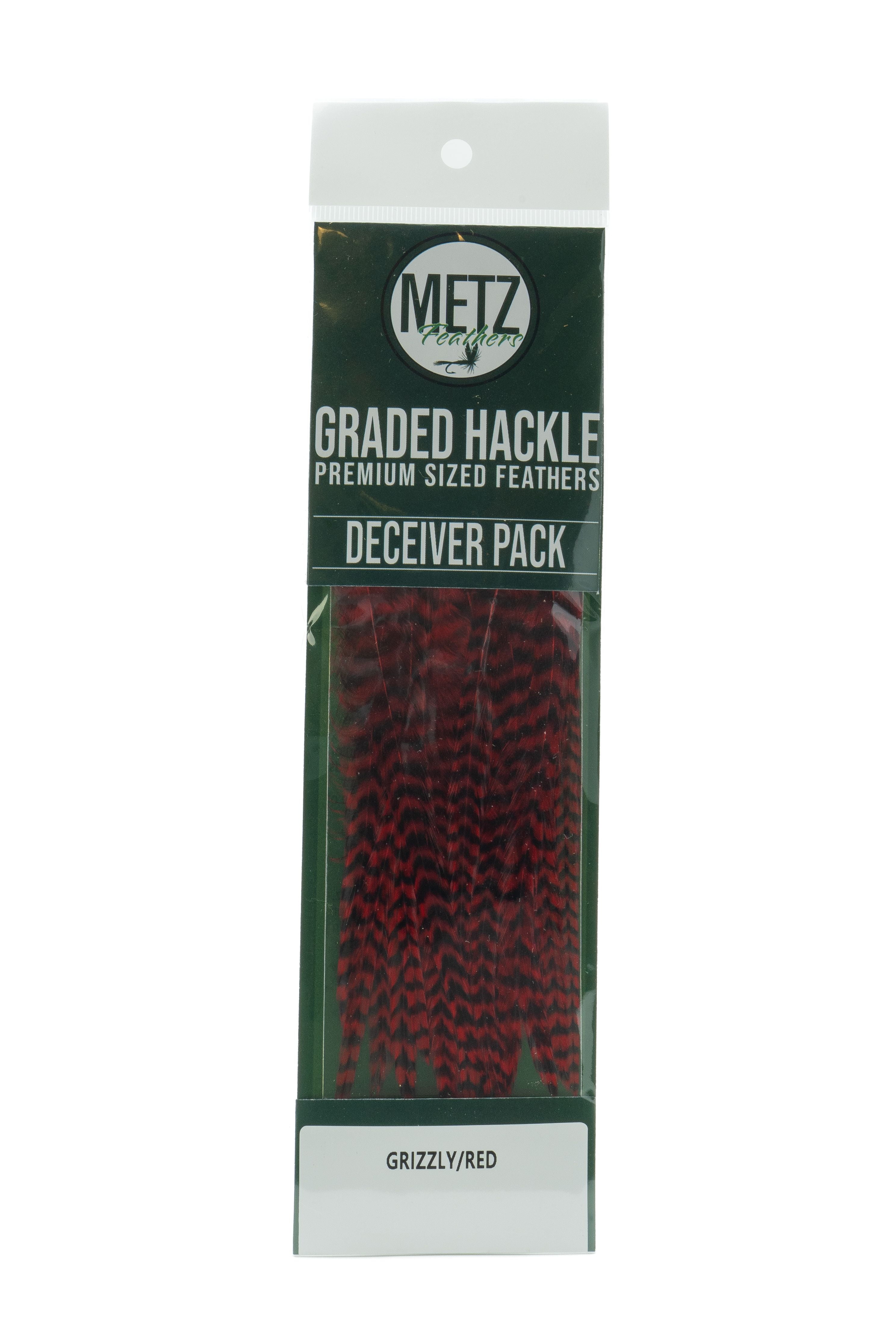Metz Hackle Deceiver/Streamer Pack - Grizzly/Tan - Walmart.com