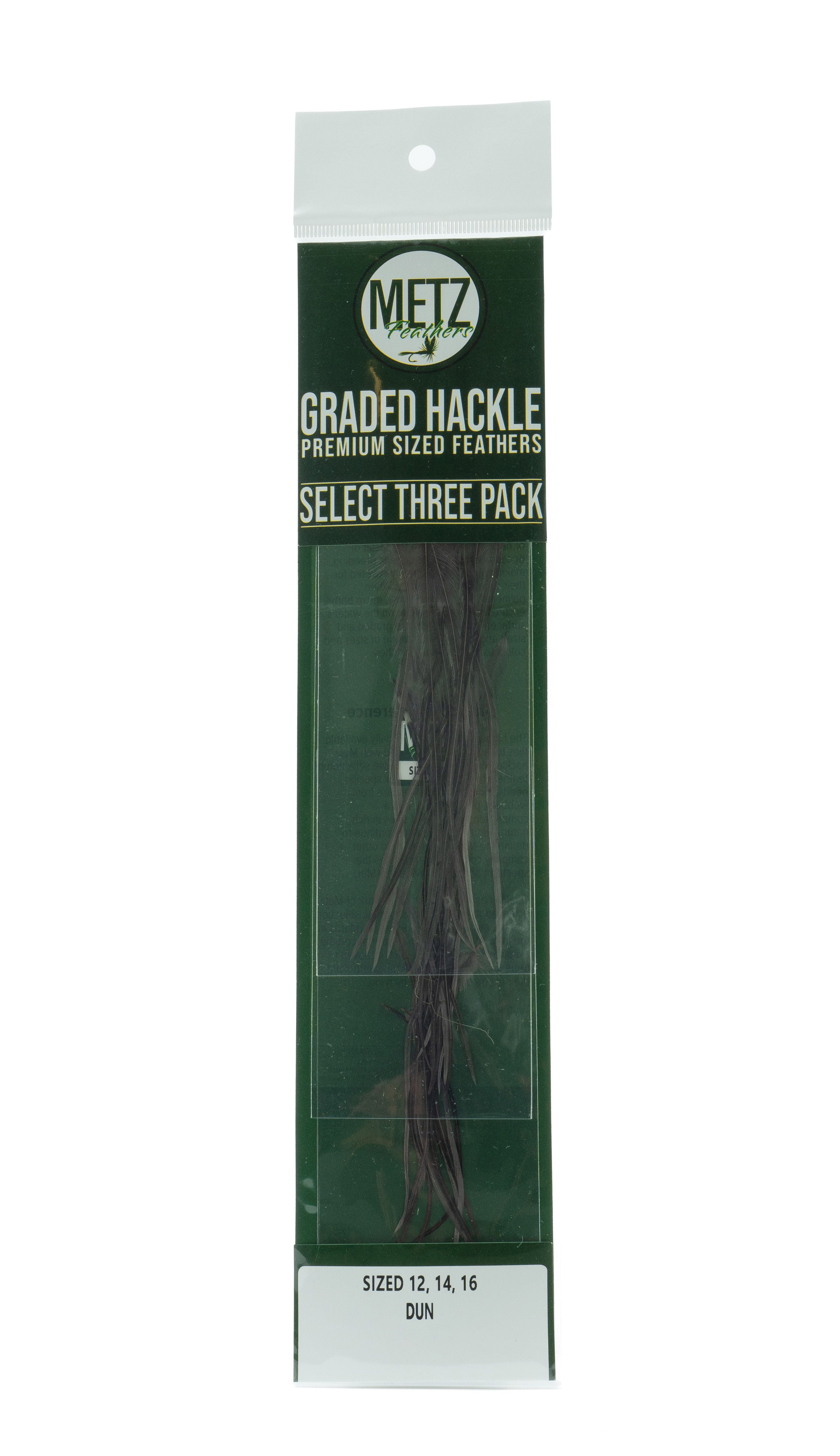 Metz Hackle Select 3PK Grizzly - Size 18 20 22 - Walmart.com