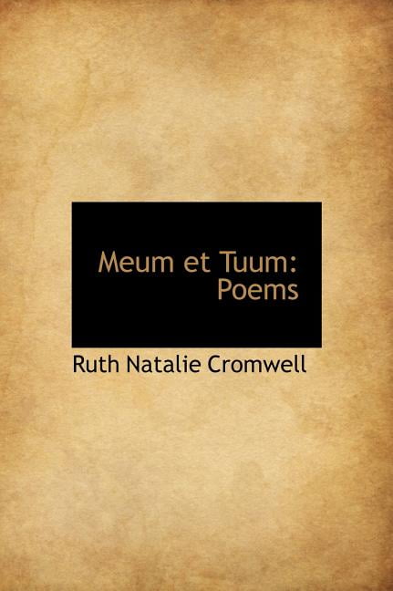 Meum Et Tuum : Poems (Hardcover) - Walmart.com