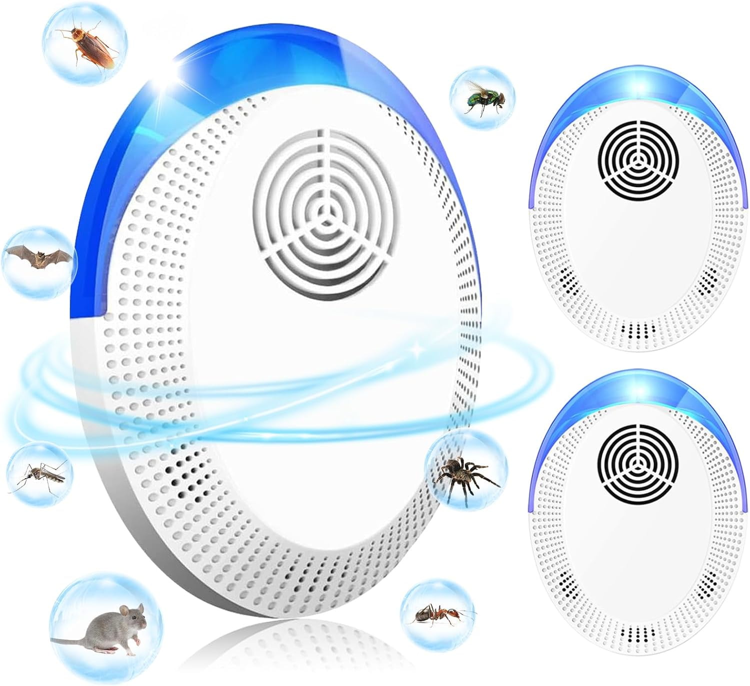 Meuvax Electronic Pest Repeller 2 Pack, Ultrasonic Rodent Mouse ...