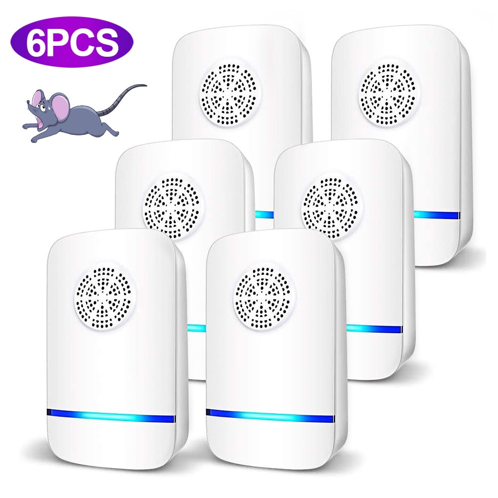 Meuvax Ultrasonic Electric Rodent and Pest Repellent Device, White, 6 ...