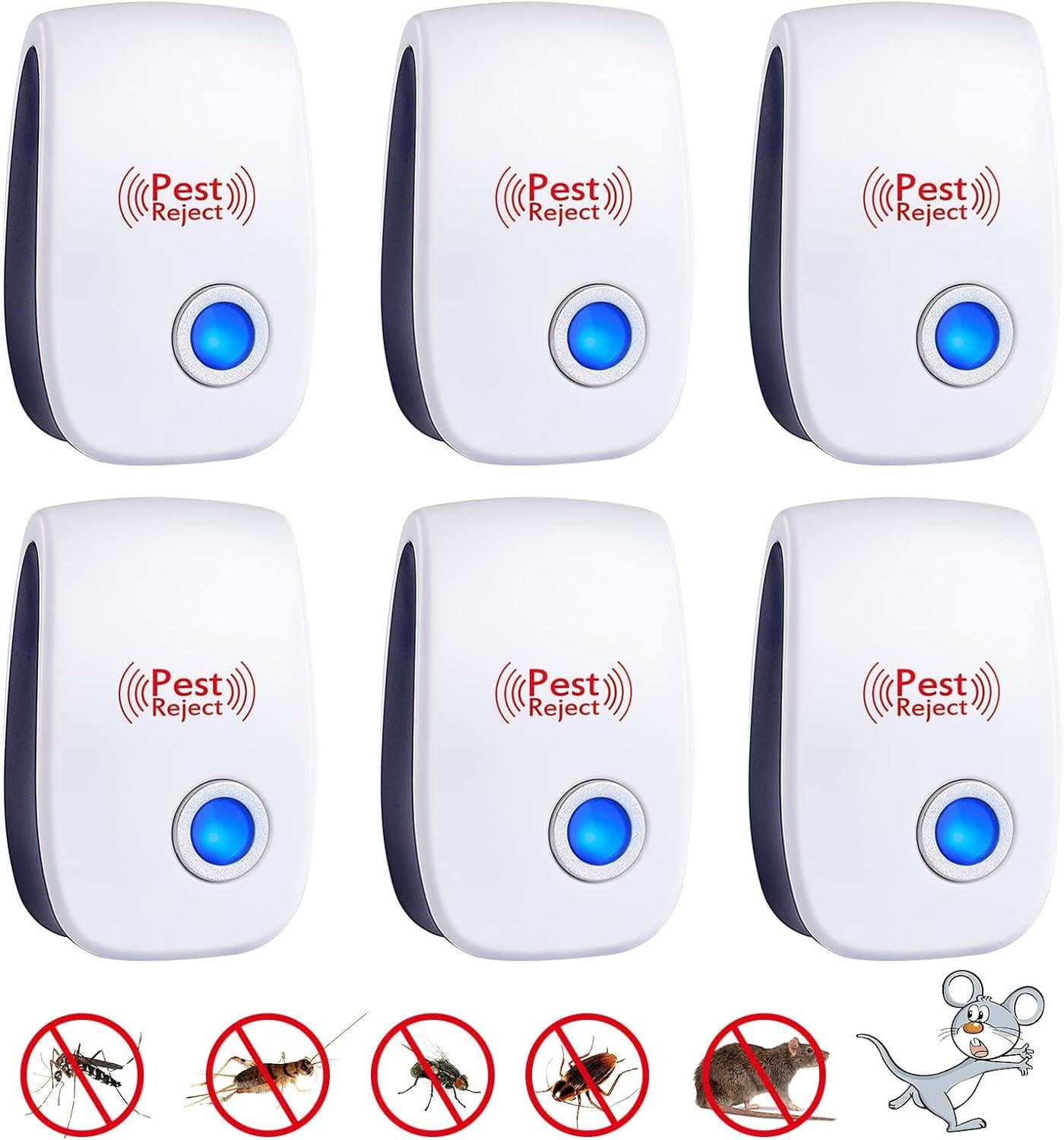 Meuvax Ultrasonic Pest Repellent Indoor Pest Control Covers 800-1200 sq ...