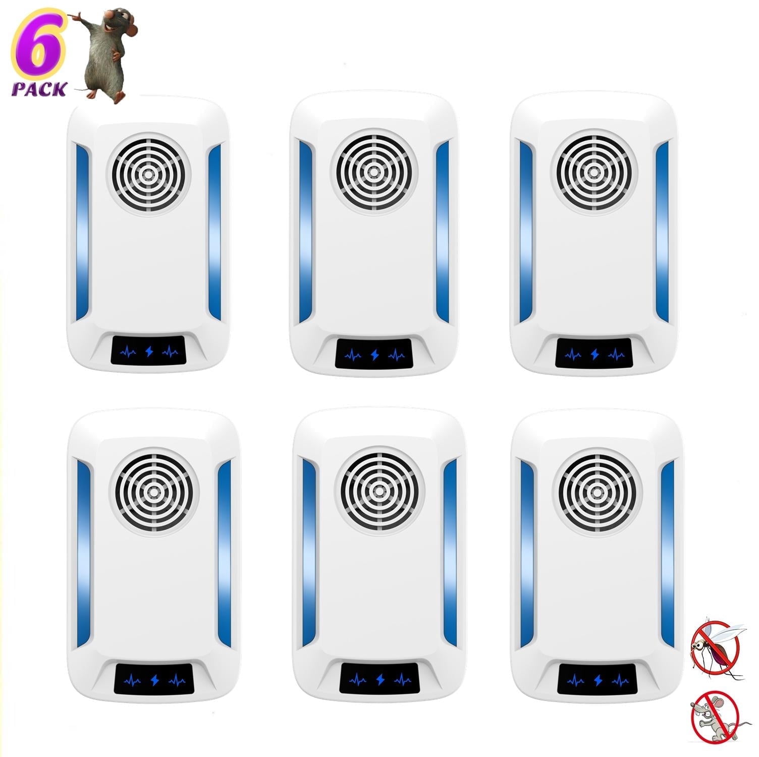 Meuvax Ultrasonic Pest Repellent Plug In Device, 6 Piece - Walmart ...