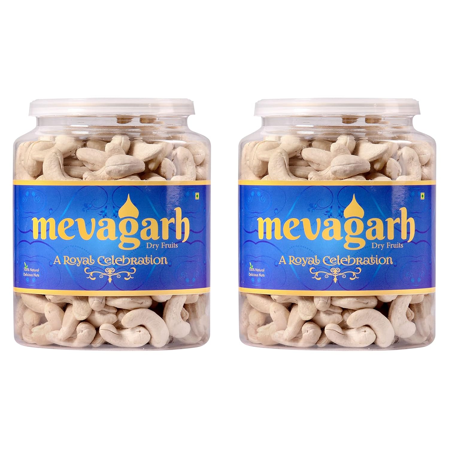 Mevagarh Dry Fruit Whole Cashew W320 (500g X 2) | Whole Cashew Nut | Cashew in fresh Jar ...