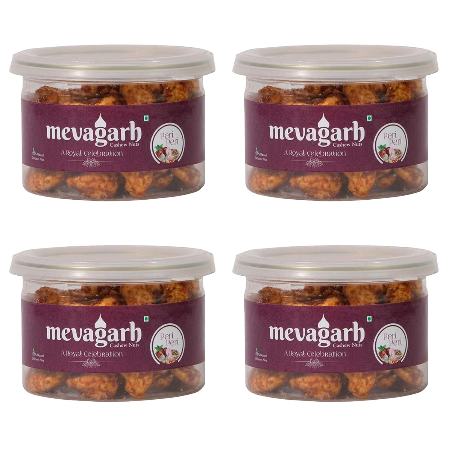 Mevagarh Peri Peri Flavoured Cashews Nuts (100g X4) | Salted, Non Fried ...