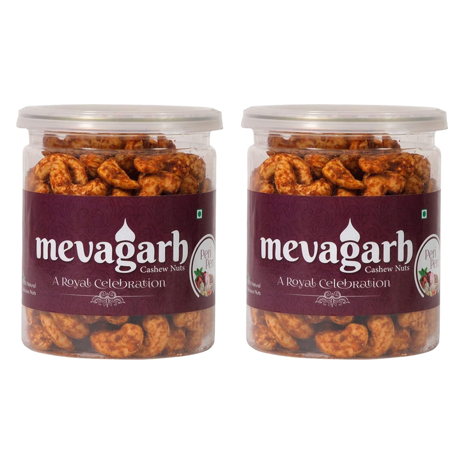 Mevagarh Peri Peri Flavoured Cashews Nuts (200g X2) | Salted, Non Fried ...