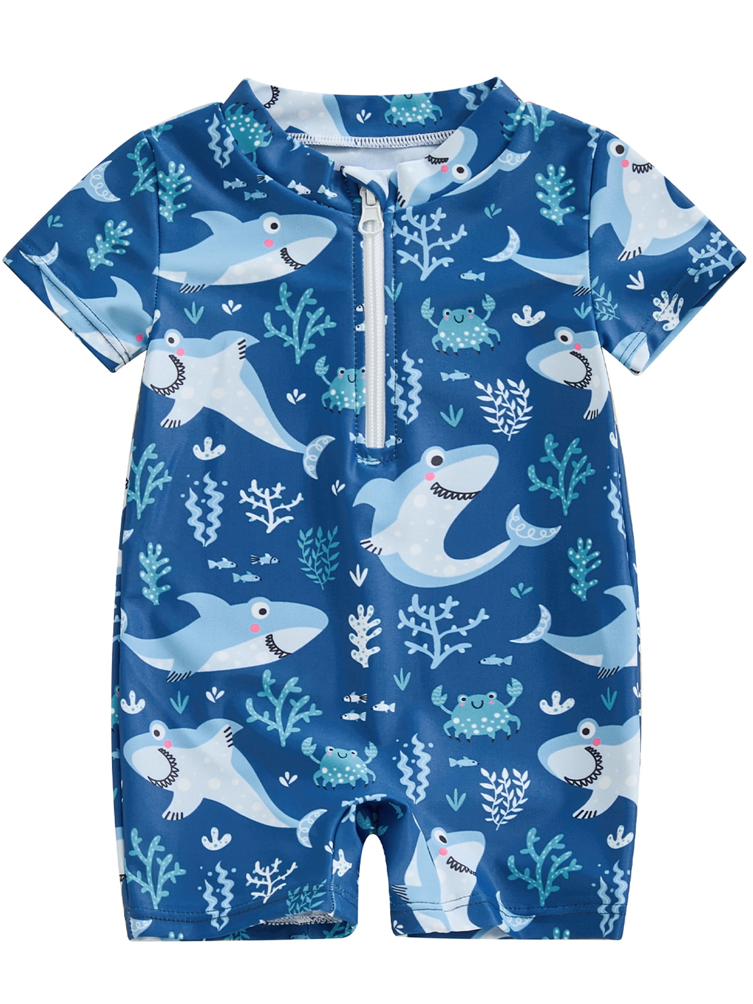 Mevireiy Baby Boy Rash Guard Swimsuit Sun Protection One Piece Zipper ...