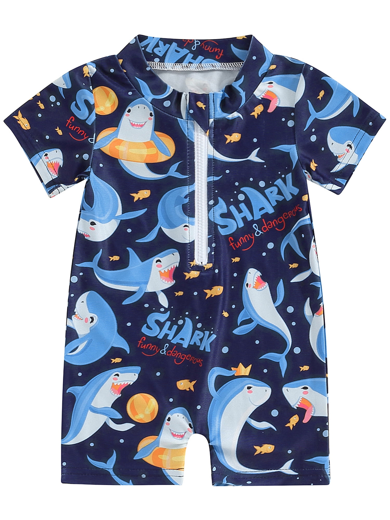 Mevireiy Baby Boy Rash Guard Swimsuit Sun Protection One Piece Zipper ...