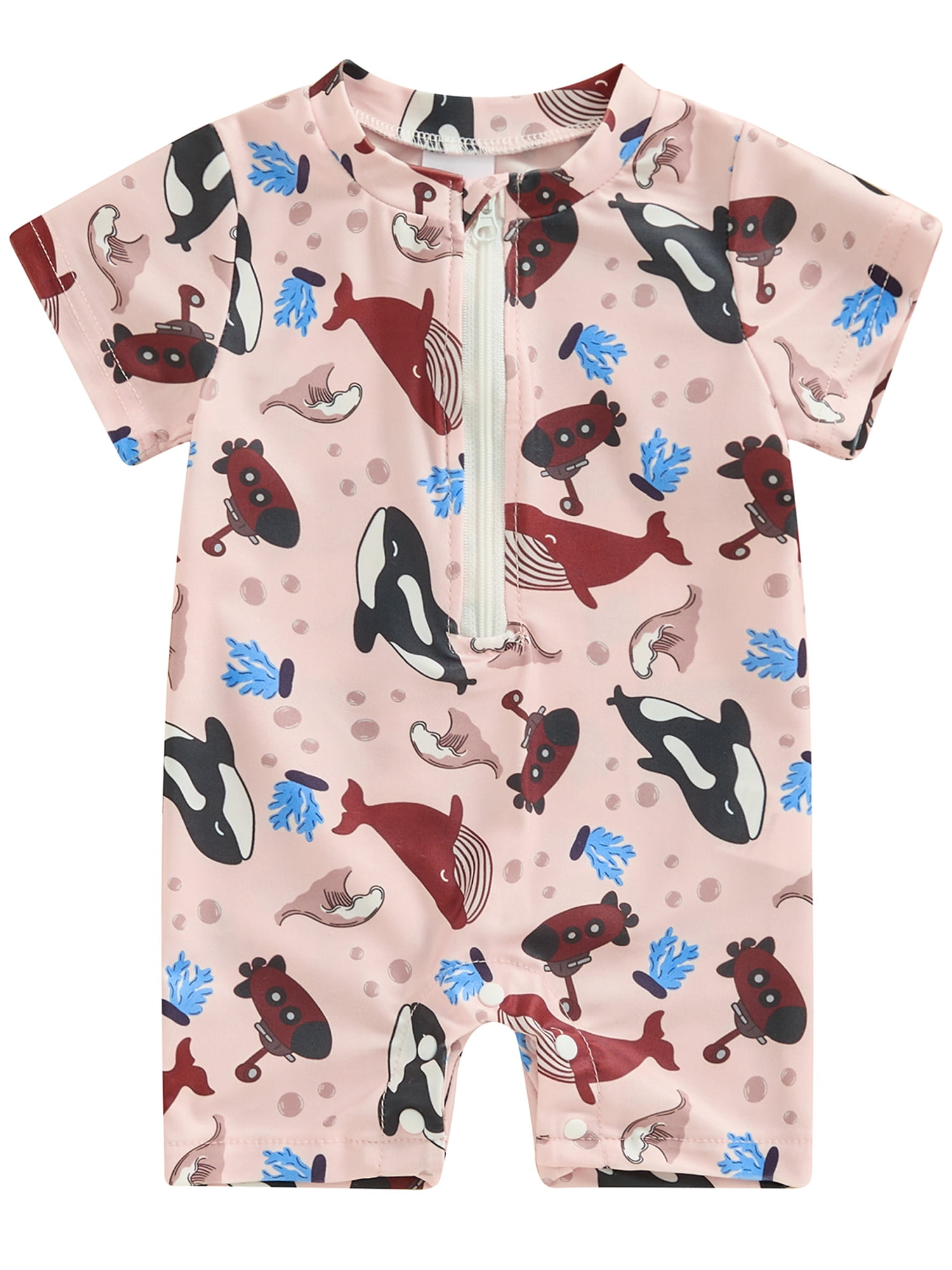 Mevireiy Baby Boy Rash Guard Swimsuit Sun Protection One Piece Zipper ...