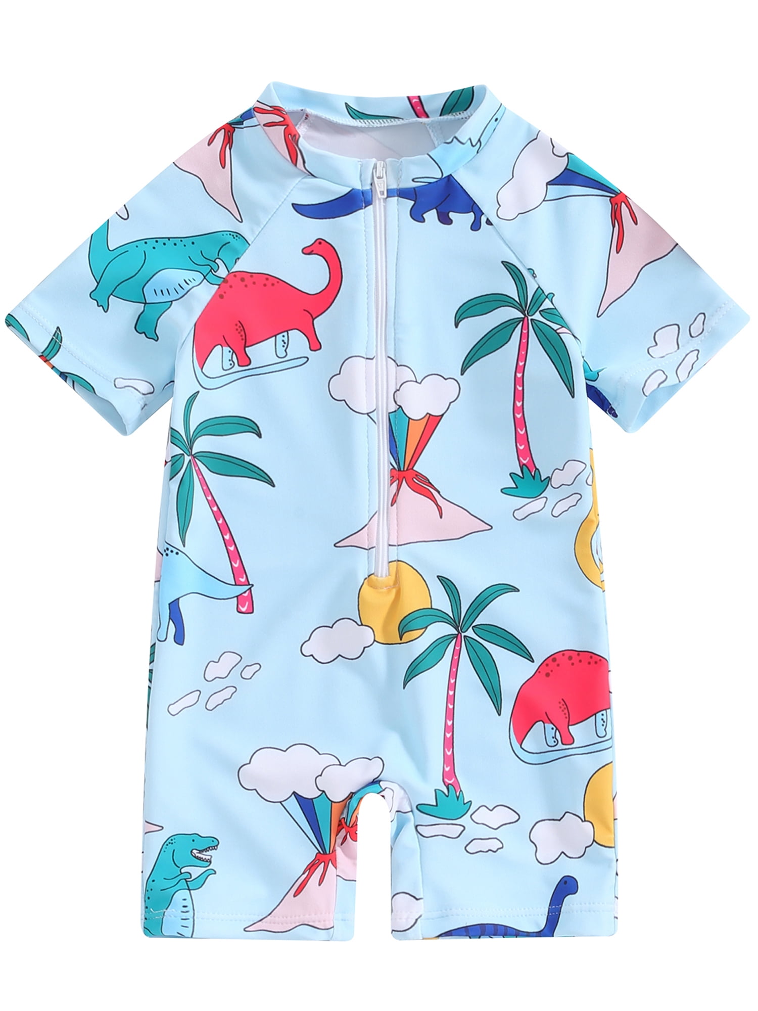 Mevireiy Baby Boys Zipper Rash Guard Swimsuit UPF 50+ Sun Protection ...