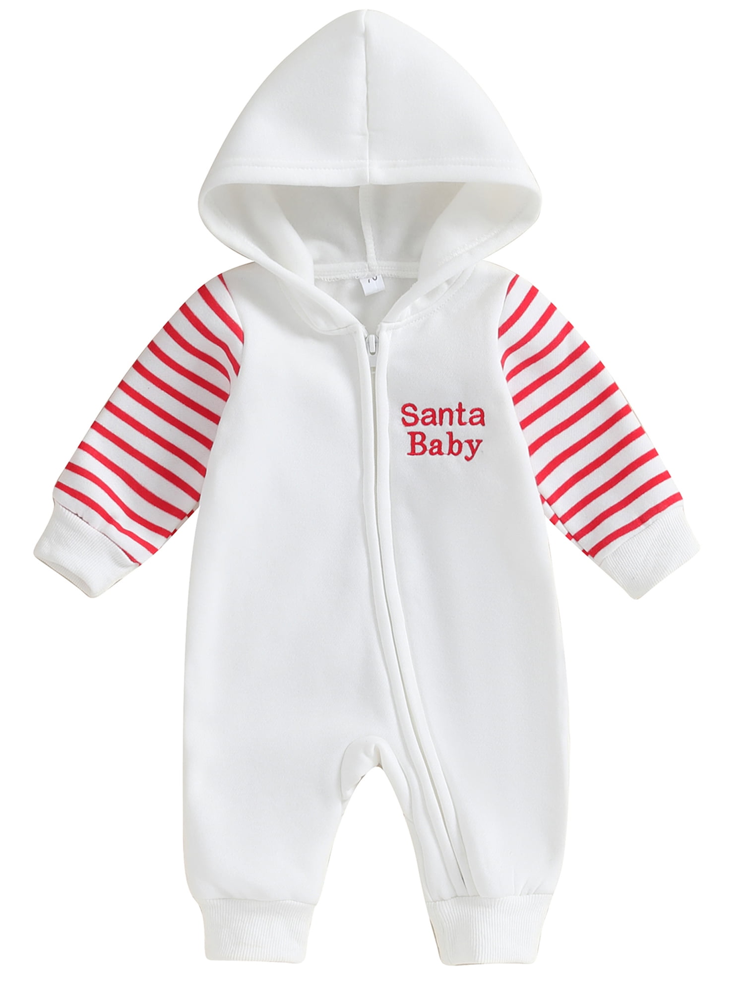 Mevireiy Baby Girl Christmas Jumpsuit Zipper Hooded Romper Fall Winter ...