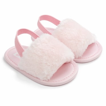 SYNPOS Infant Girls Plush First Walker House Shoes Toddler Princess ...