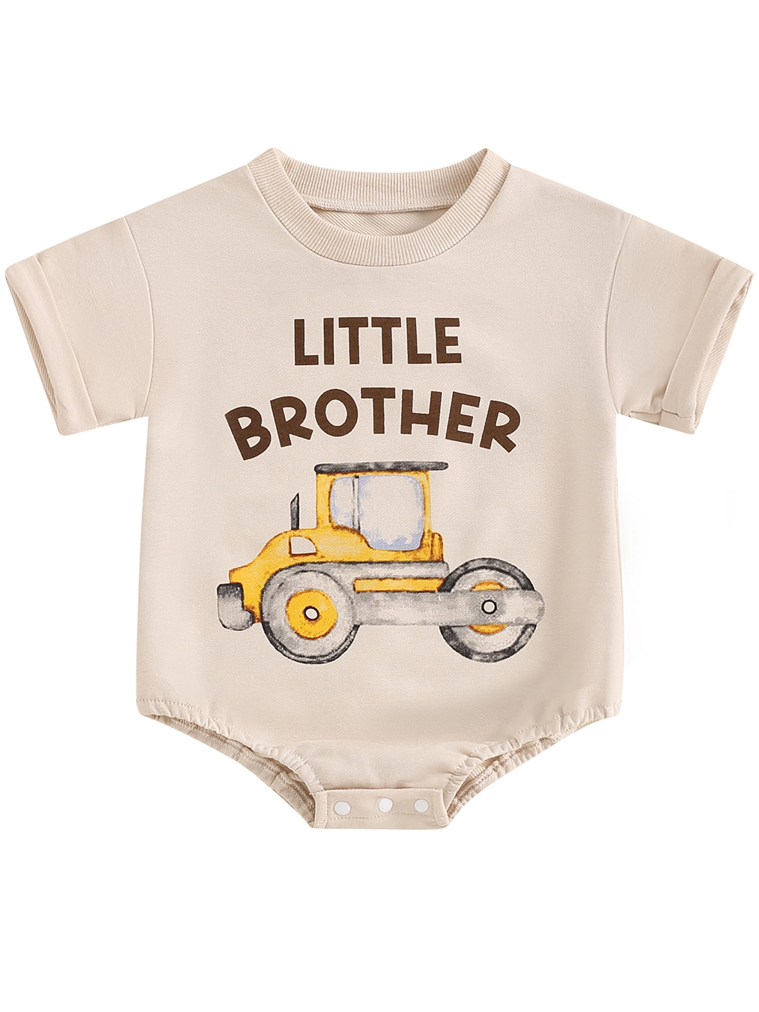 Mevireiy Little Brother Matching Outfits Short Sleeve Romper Truck ...