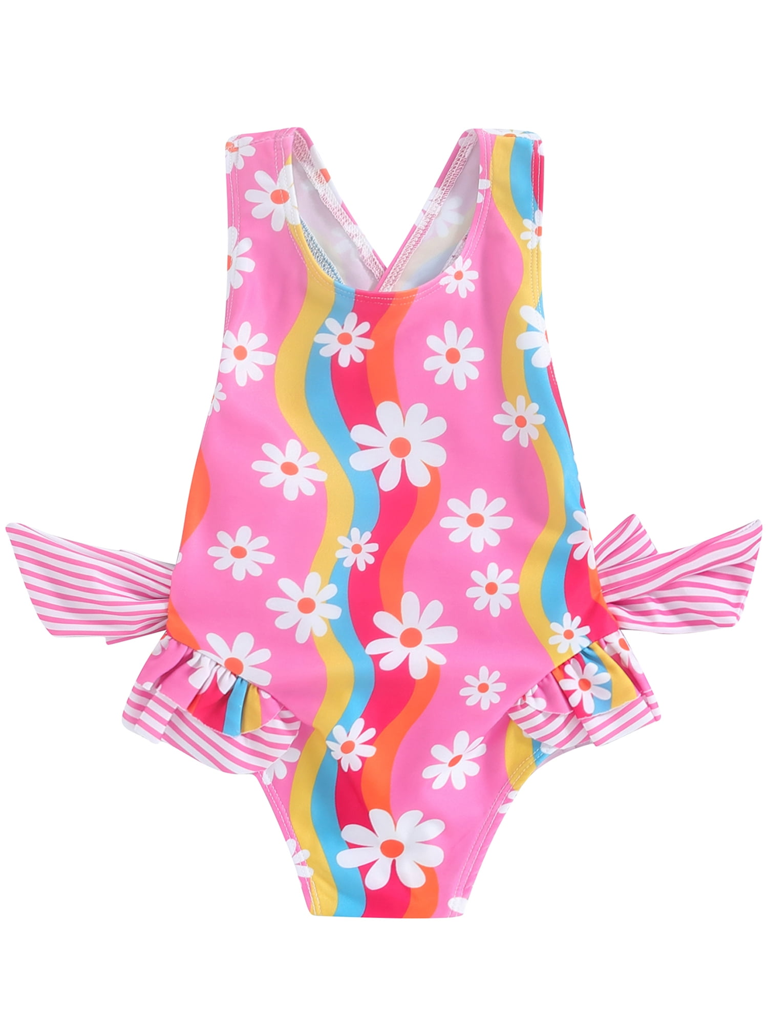 Mevireiy Little Girls Halter Bikini Swimsuit Floral Print Bowknot ...