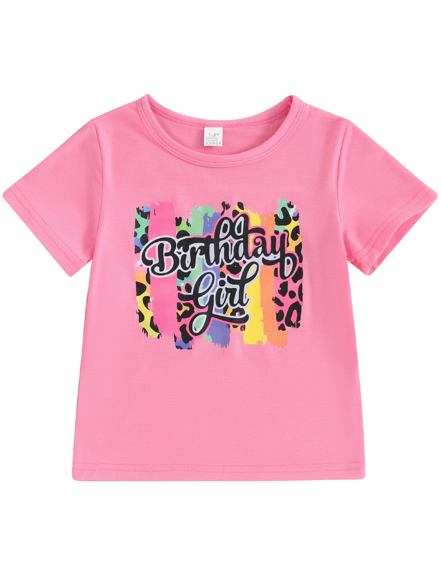 Mevireiy Little Girls Summer T-Shirt Cartoon Elephant Flower Print ...