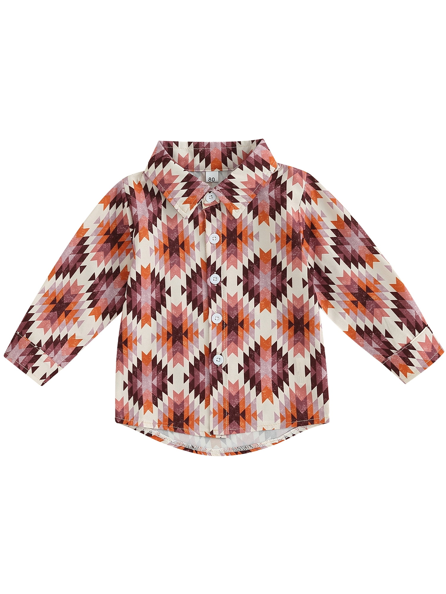 Mevireiy Western Baby Boy Cow Print Shirt Long Sleeve Button Down Lapel Tops Tees Cowboy,Brown ...