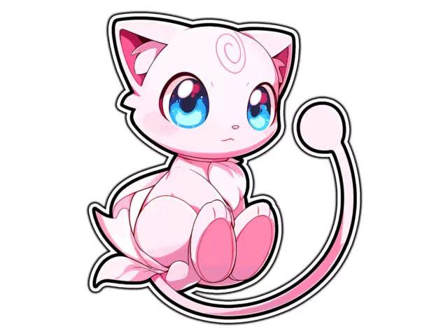 Mew Cute Waterproof Sticker Phone Decal Water Bottle Stickers Car ...