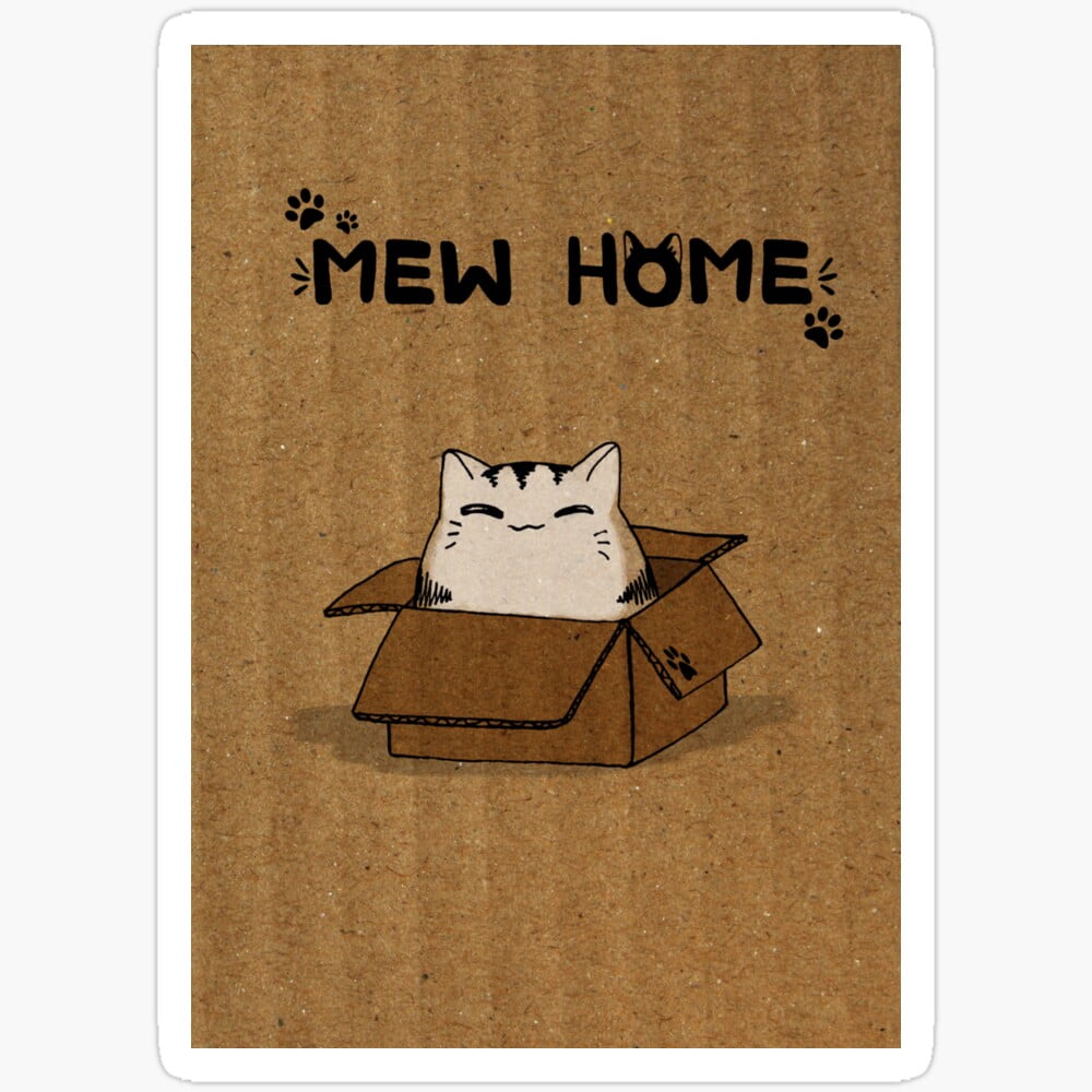 Mew Home Sticker Phone Decal Water Bottle Stickers Car Decals, Laptop ...