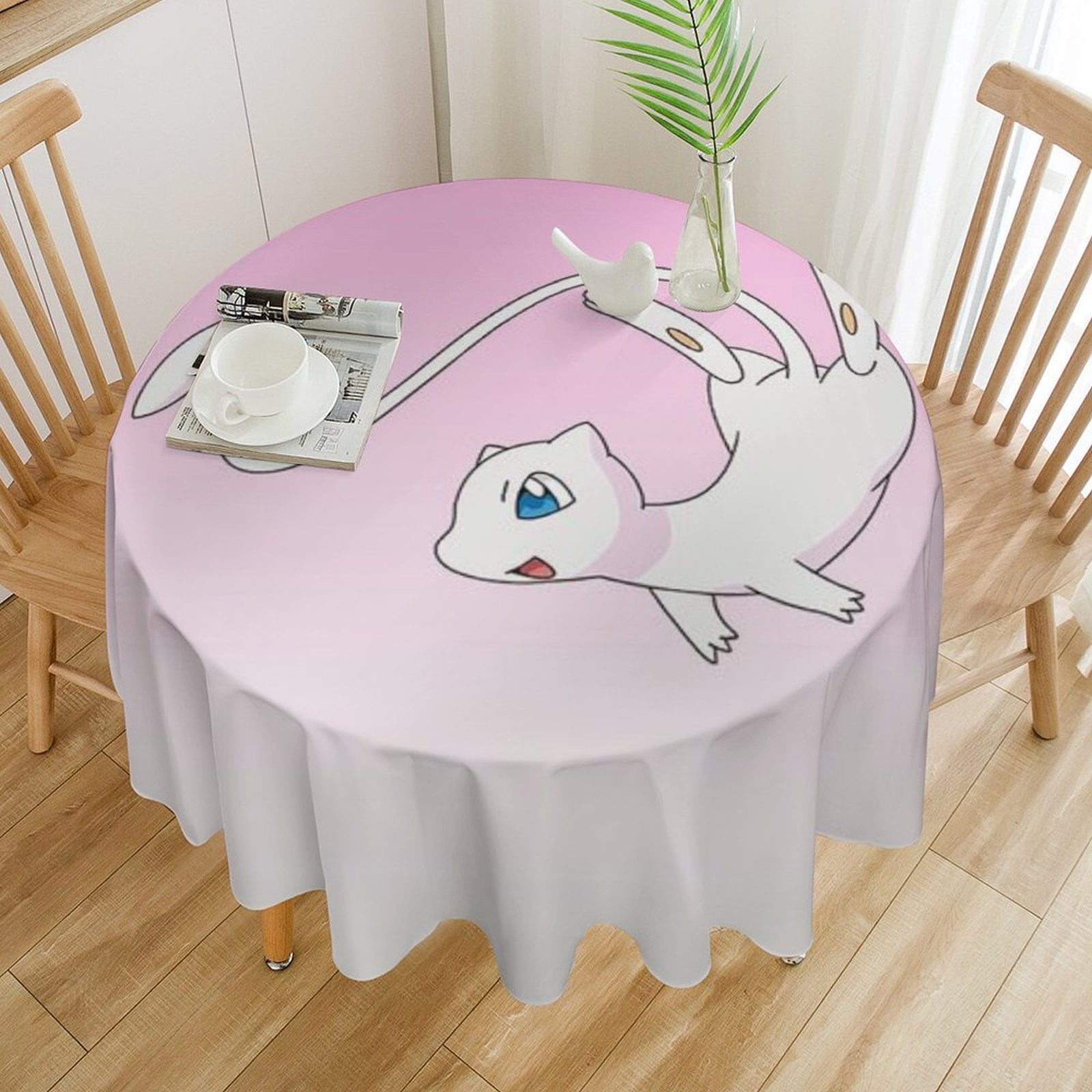 Mew Tablecloth Anime for Dining Table Picnic Gift 50x50in Mew Merch ...