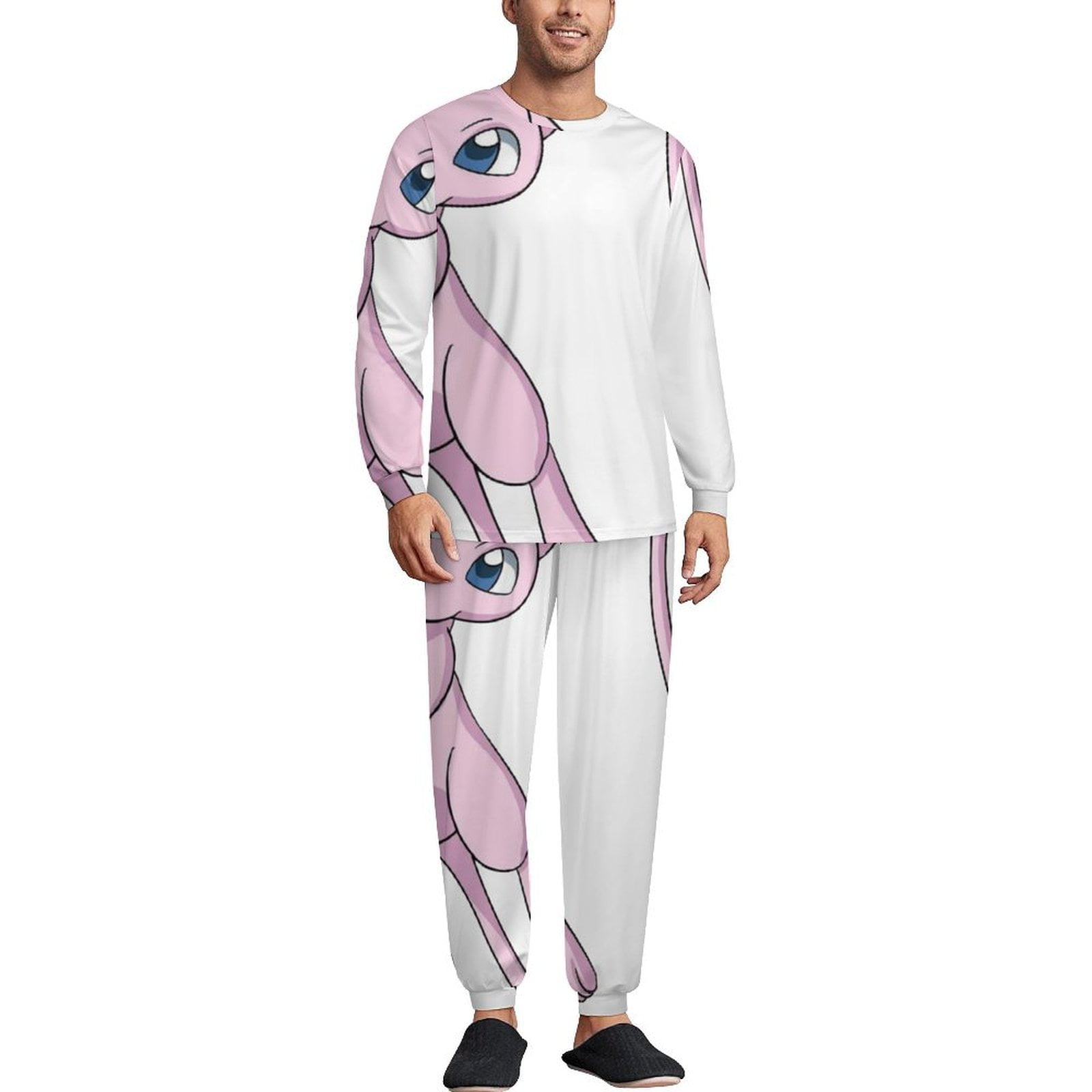 Mew Unisex Adults Round Neck Pajama Set Two Piece Set Pajama Suit ...