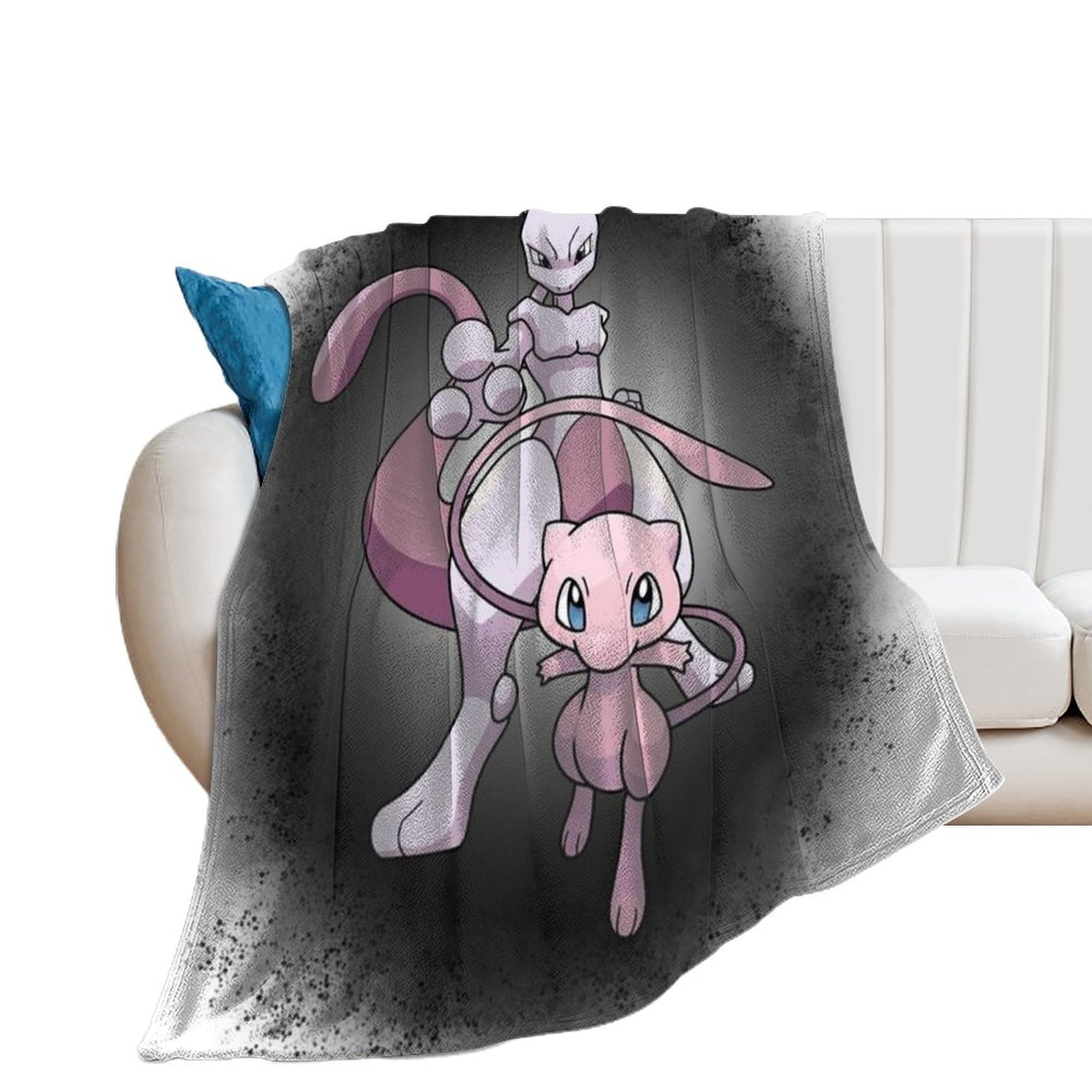 Mew-two Throw Blanket Flannel Anime for Girls Boys Men Women Mew-two ...