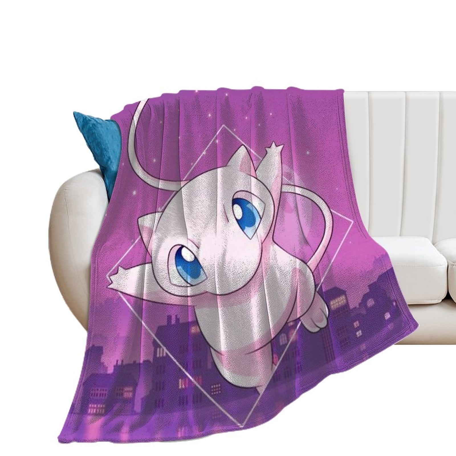 Mew-two Throw Blanket Flannel Anime for Girls Boys Men Women Mew-two ...