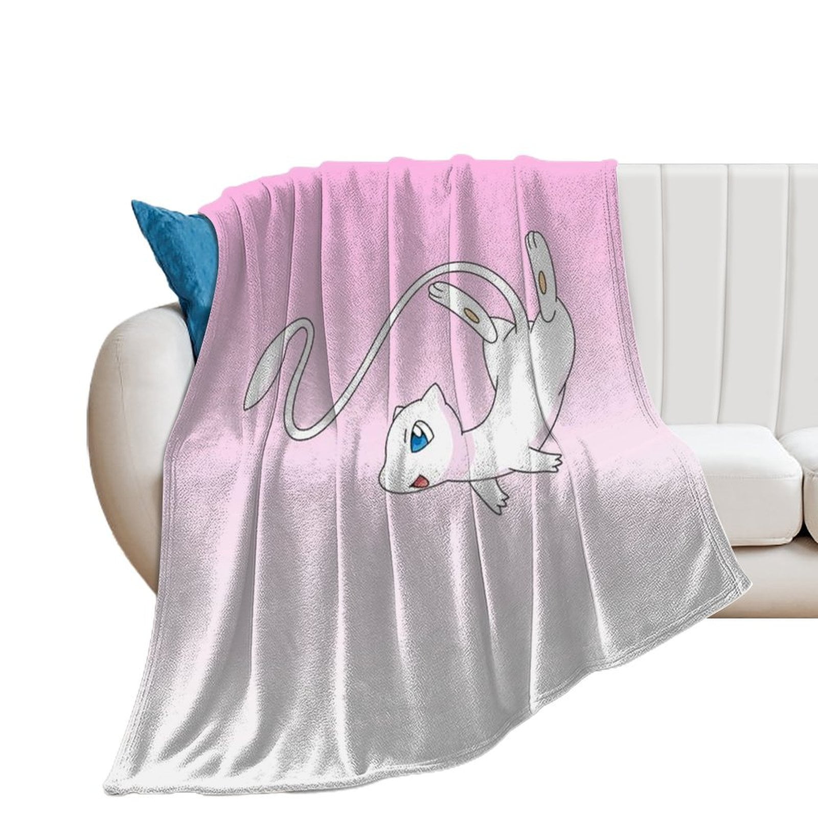 Mew-two Throw Blanket Flannel Anime for Girls Boys Men Women Mew-two ...